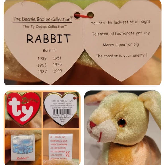Ty | Toys | New 200 Zodiac Rabbit Ty Beanie Babies 6th Gen Hang Tag 9th ...